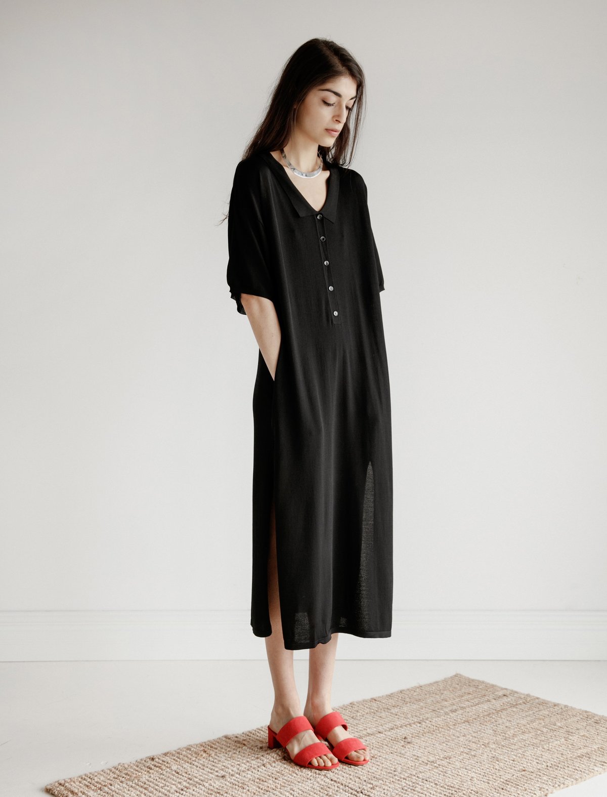 Totême Belize Dress - Black | Garmentory