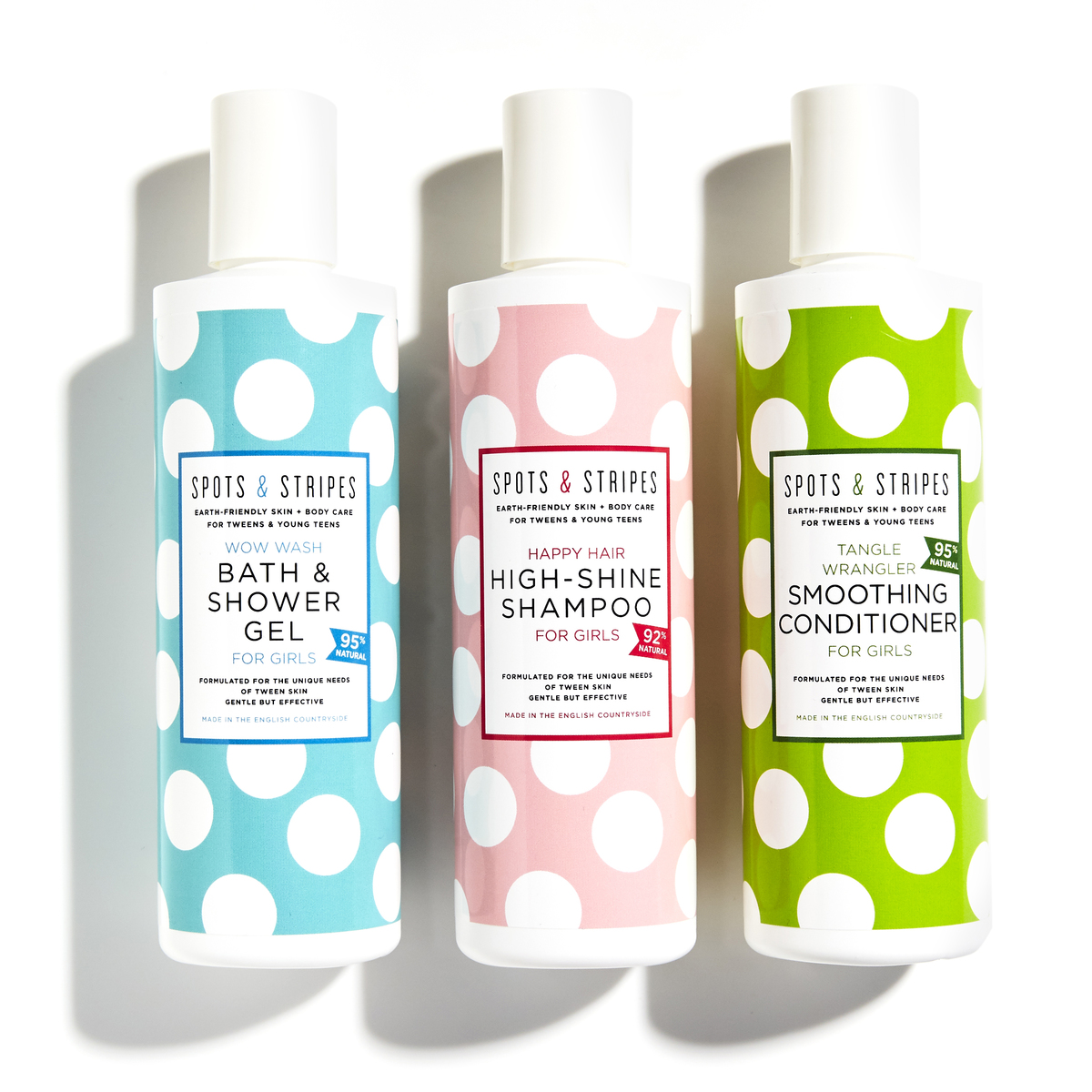 Kids Spots & Stripes Girls Tween and Teen Clean Bath Set | Garmentory