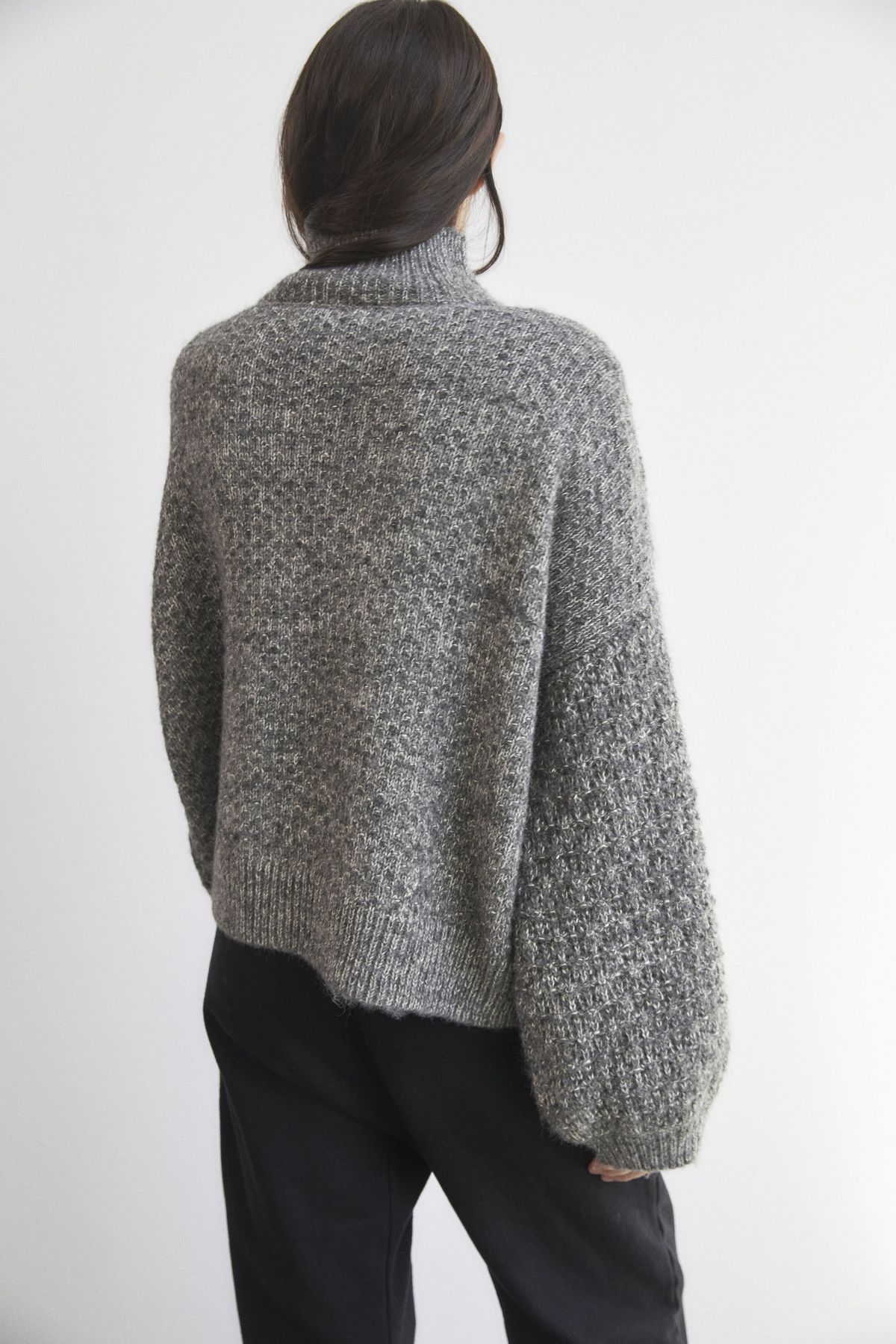Wol Hide Tulip Sleeve Sweater - Gravel | Garmentory