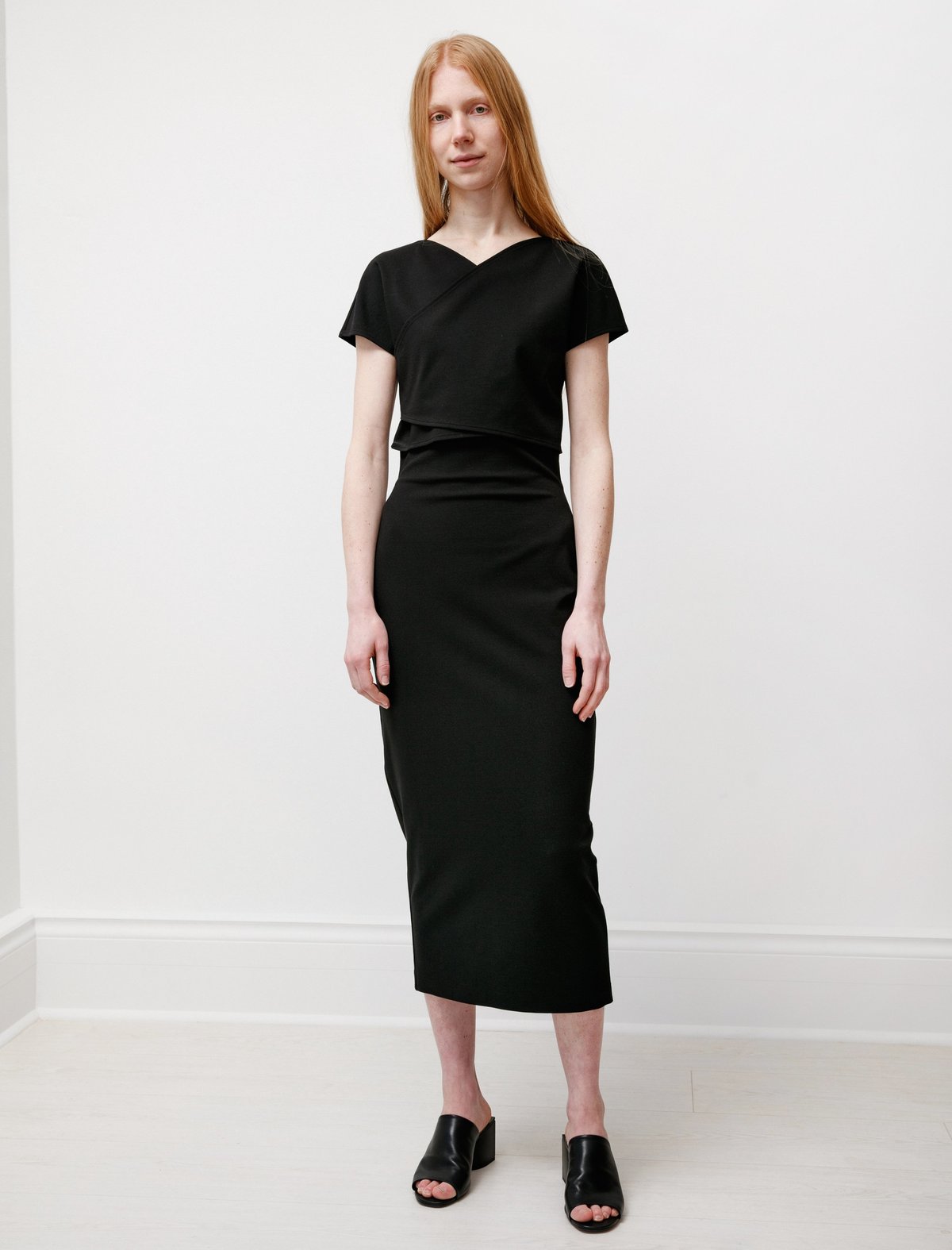 Dusan Stretch Wrap Top - Black | Garmentory