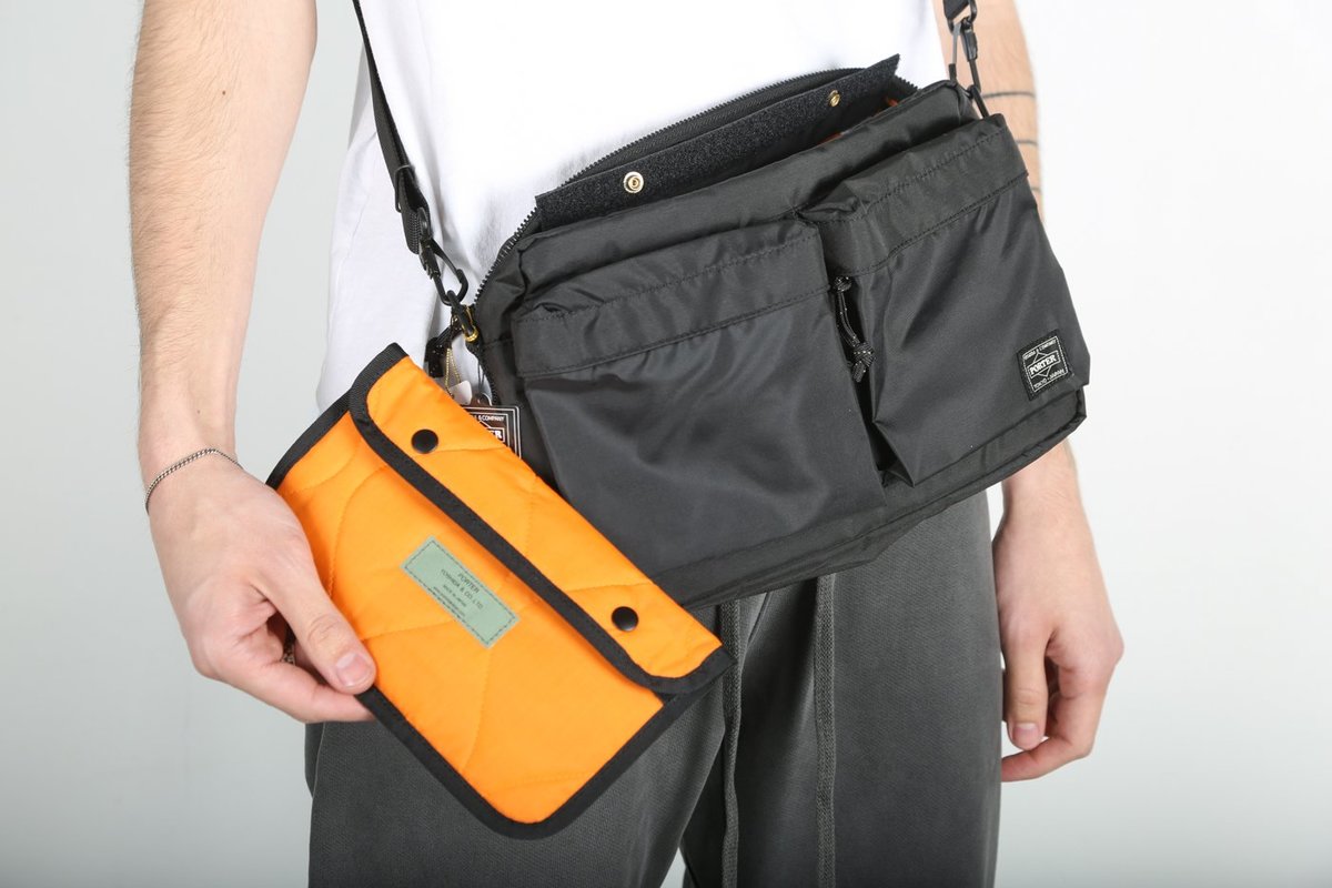 Porter SMALL FORCE SHOULDER BAG - Black | Garmentory