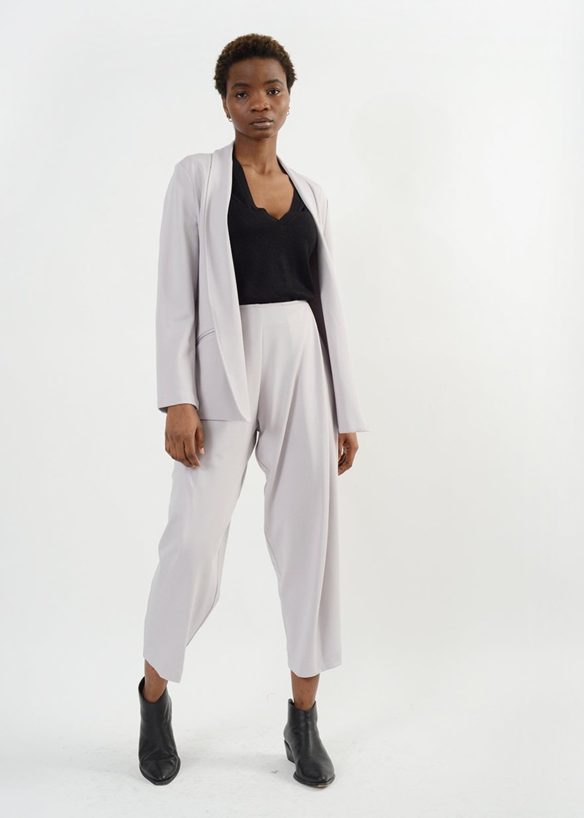 Meg Cozy Column Jacket - Mushroom | Garmentory