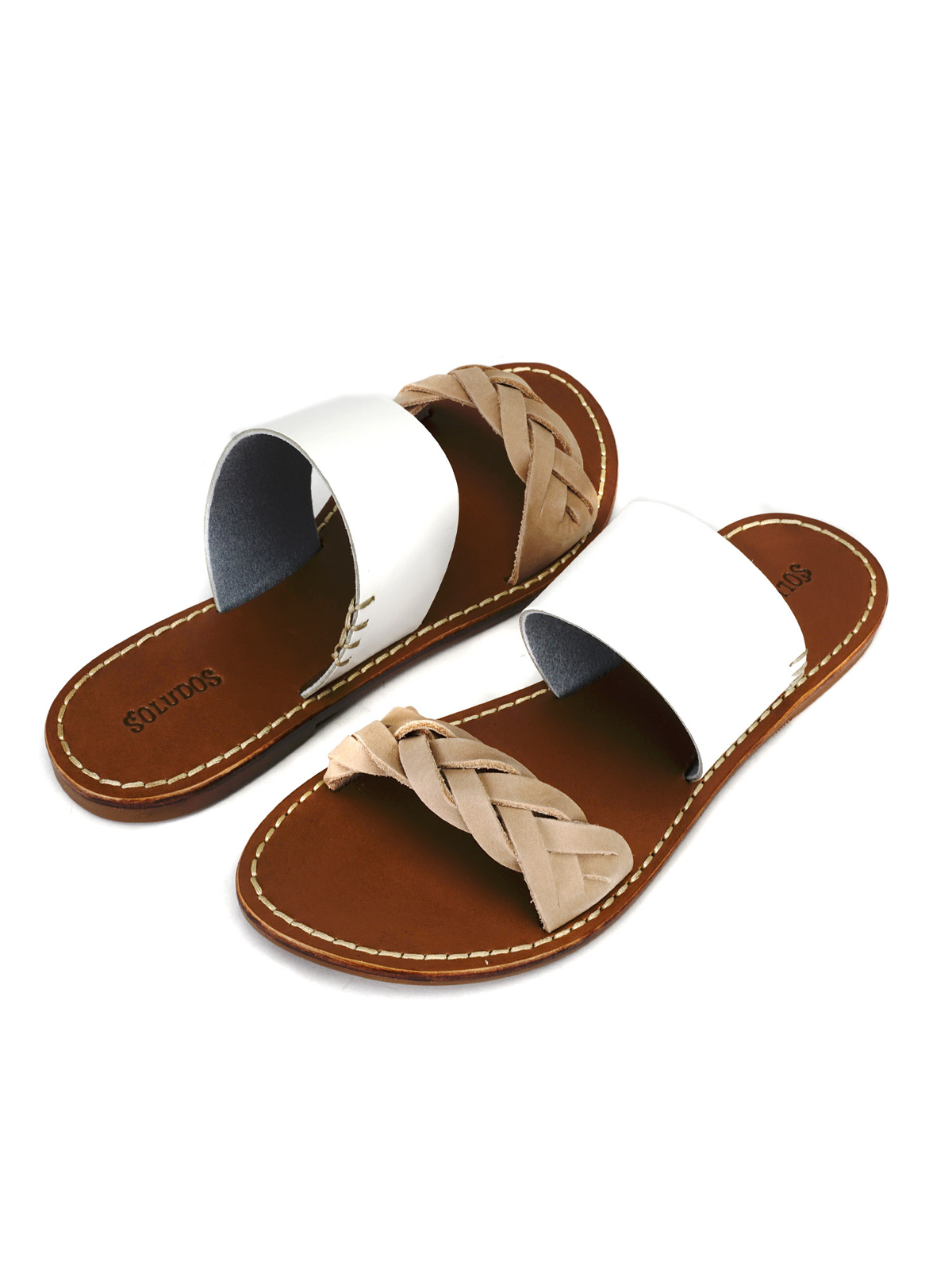 MOOSE KNUCKLES BRAIDED SLIDE SANDAL - WHITE | Garmentory