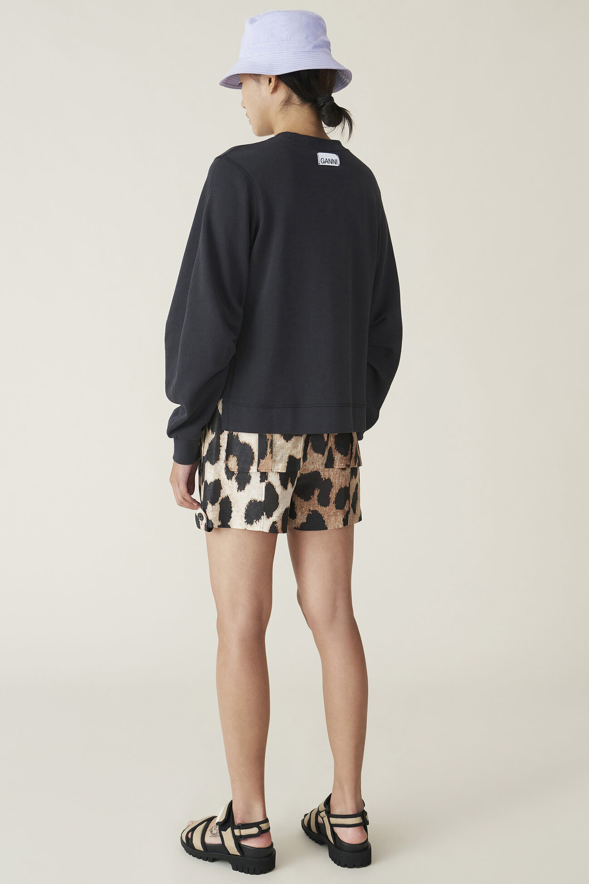 Ganni Silk Linen Shorts - Maxi Leopard | Garmentory