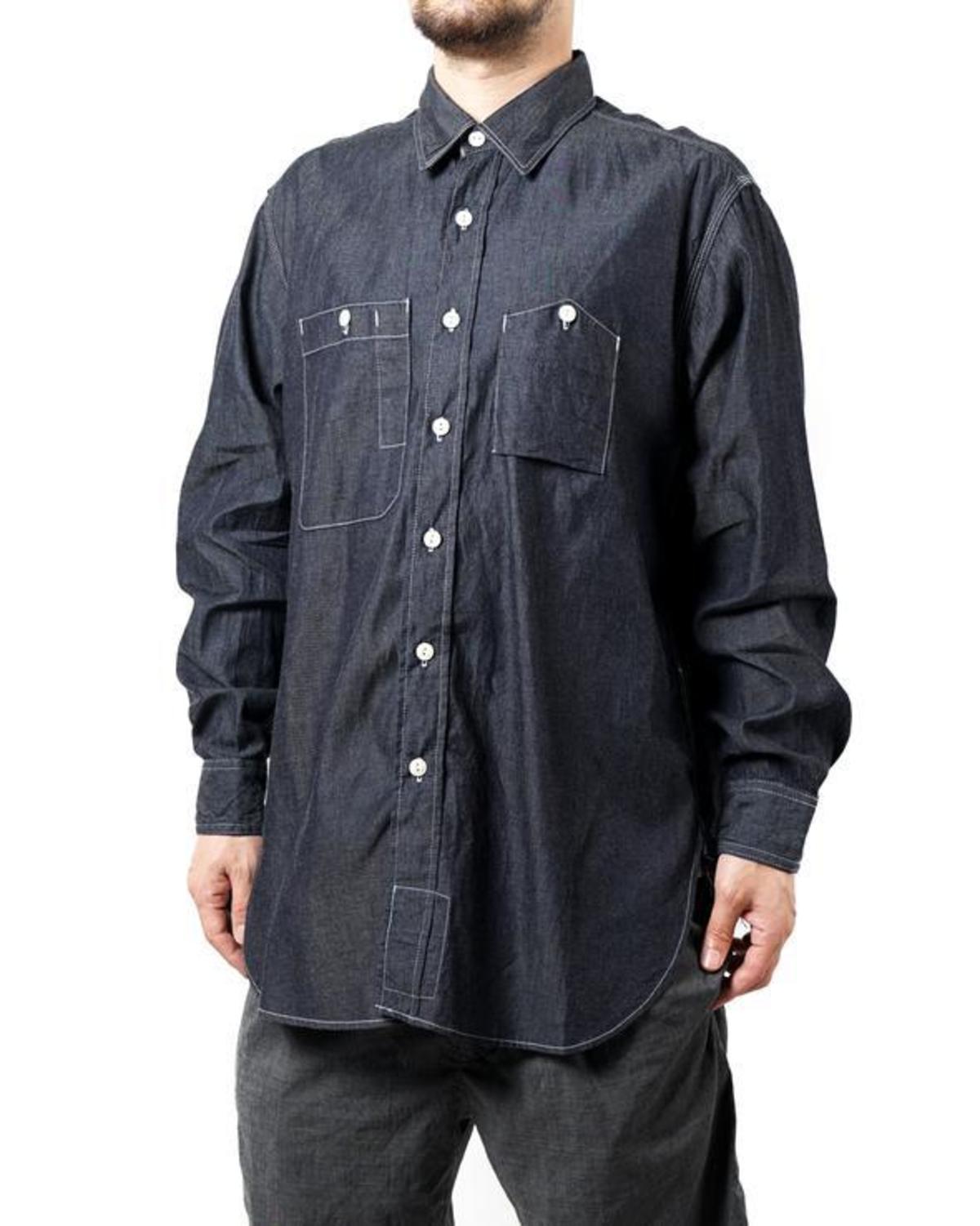Engineered Garments Work Shirt - Indigo Denim Twill Shirting | Garmentory