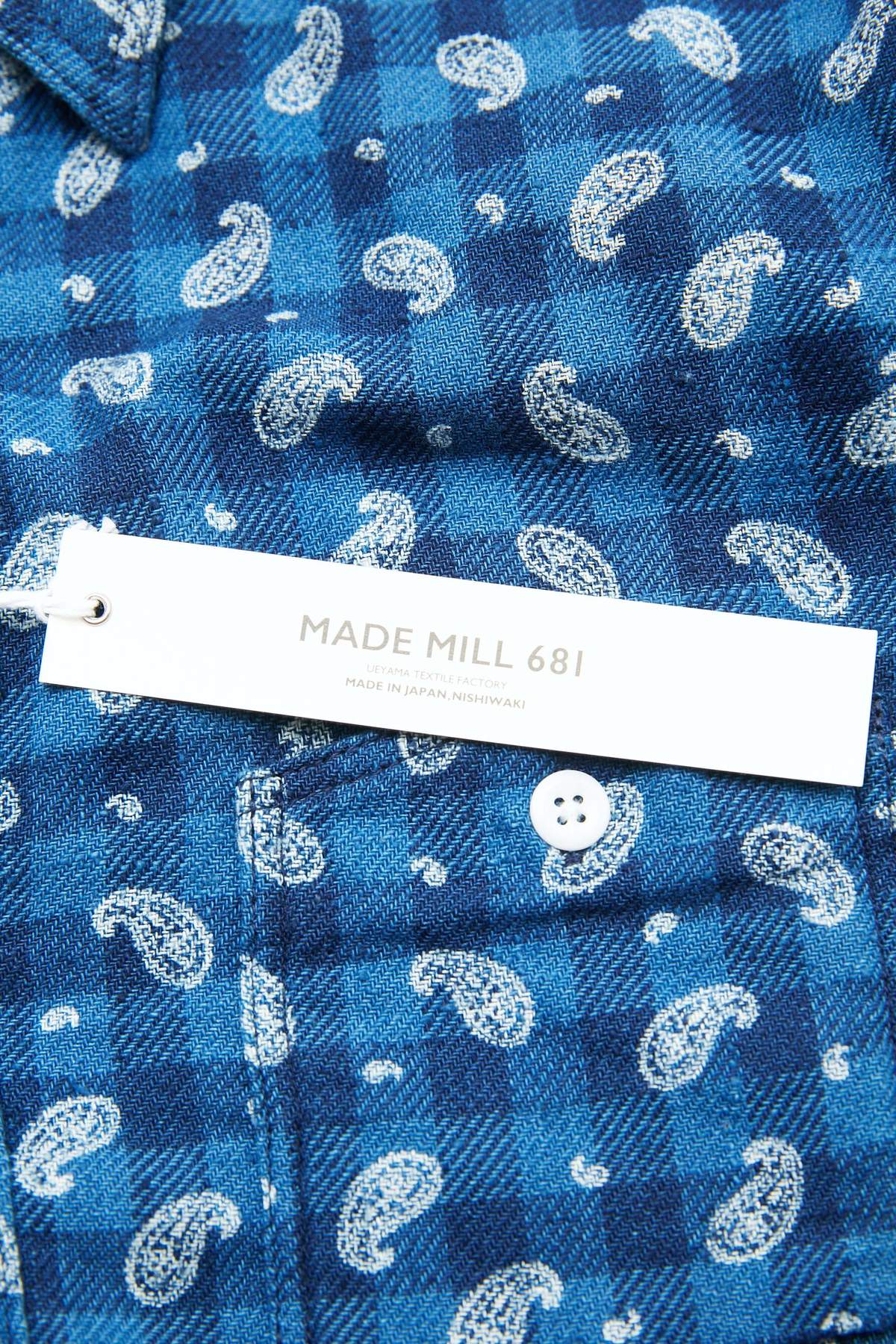 Beams Plus Work Indigo Discharge Print Shirt - Paisley | Garmentory