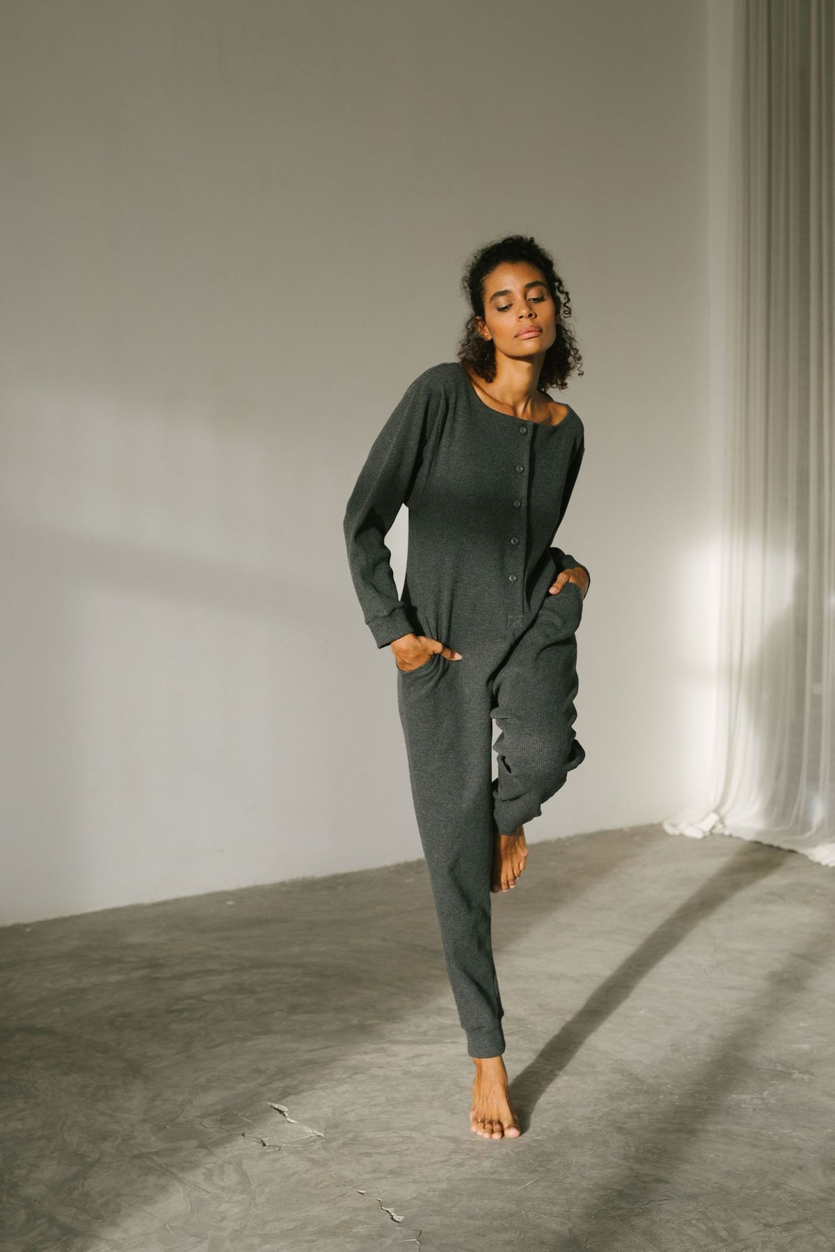 BAHHGOOSE LU WAFFLE JUMPSUIT | Garmentory