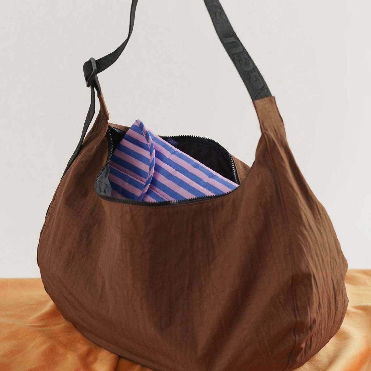 Baggu Large Nylon Crescent Bag - Brown | Garmentory