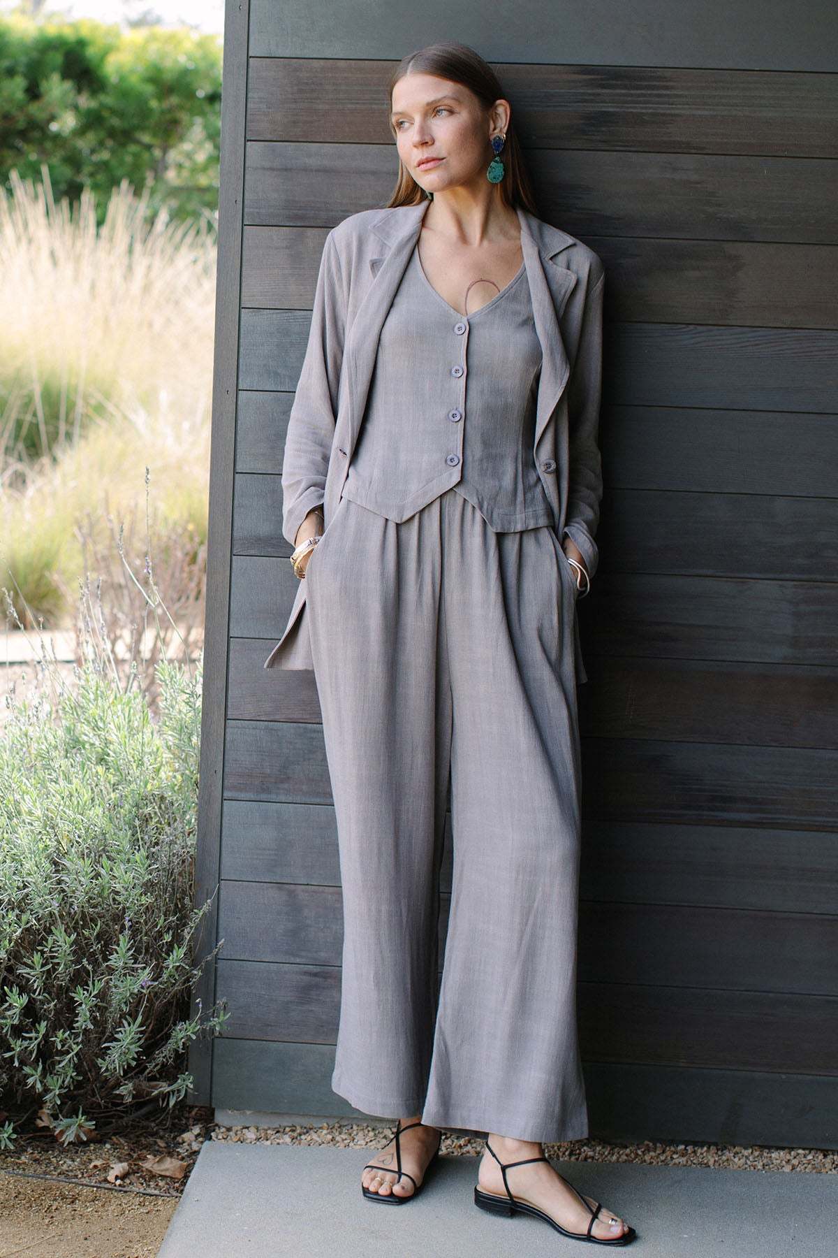 Rachel Pally Linen Louie Vest - Ash | Garmentory