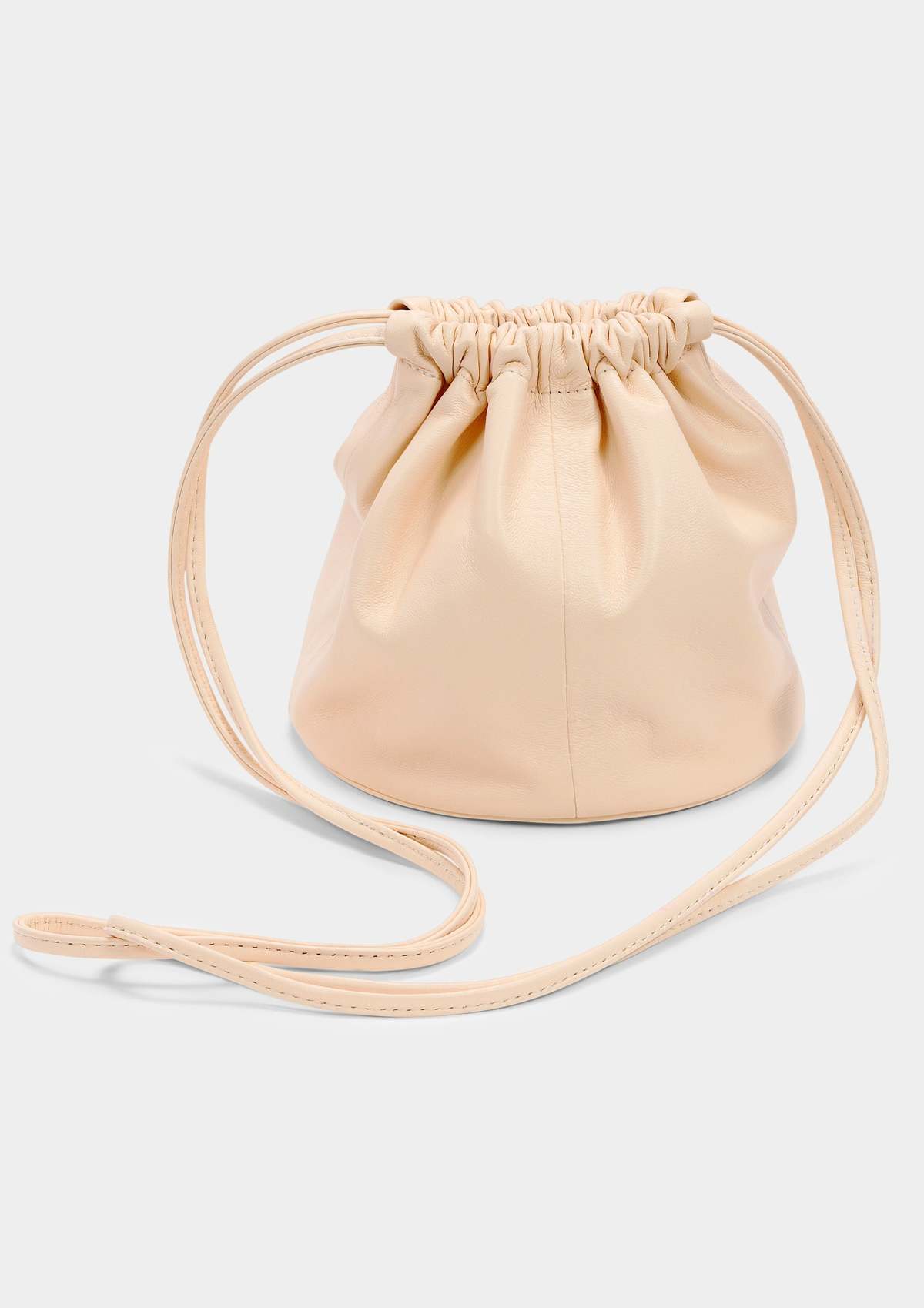 Modern Weaving Mini Drum Drawstring Bucket - Soft Peach | Garmentory
