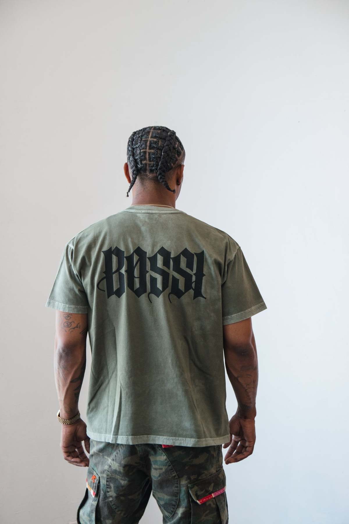 Bossi logo tee - olive | Garmentory