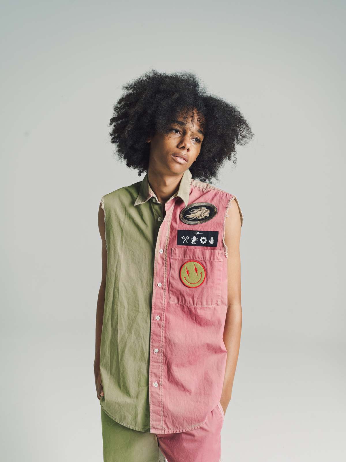 Vintage Phipps Runway Exclusive Techno Tan Uniform Sleeveless Shirt ...