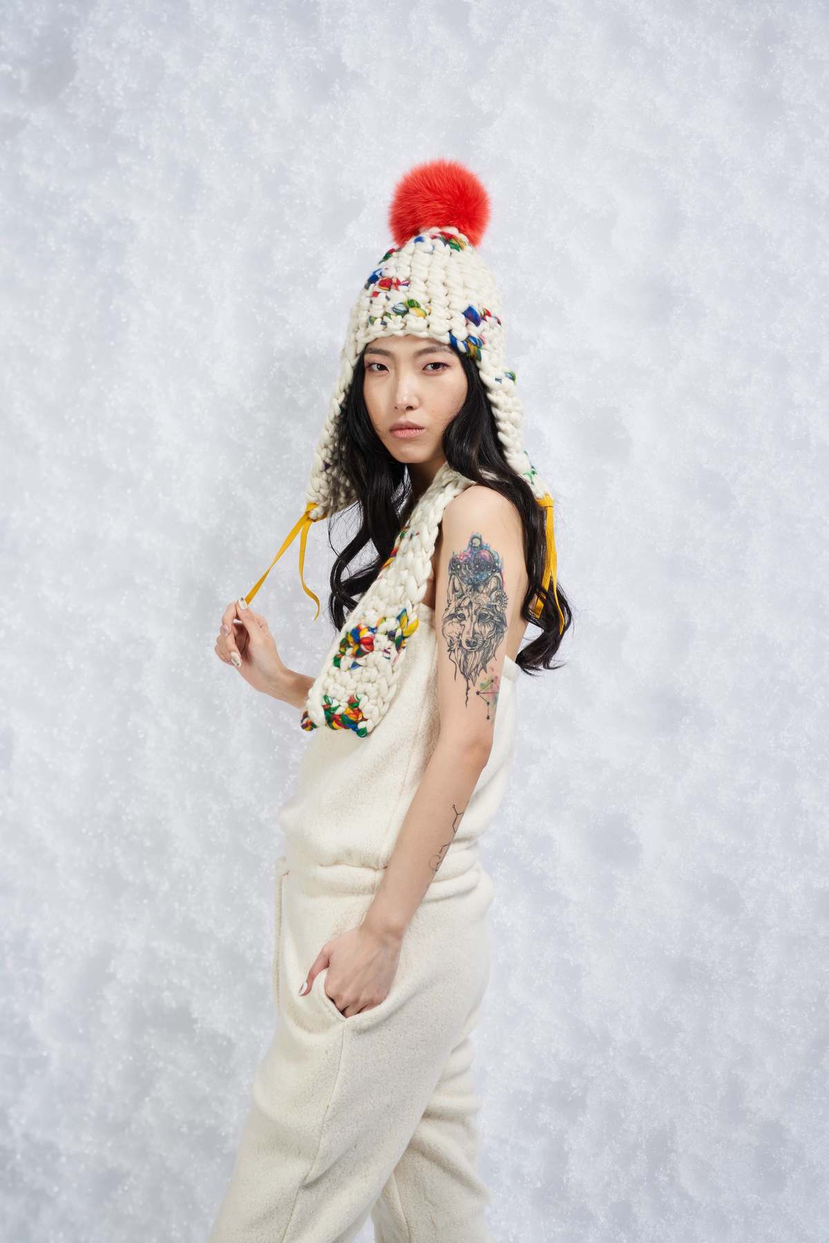 Mischa Lampert lego scarf - Cream | Garmentory