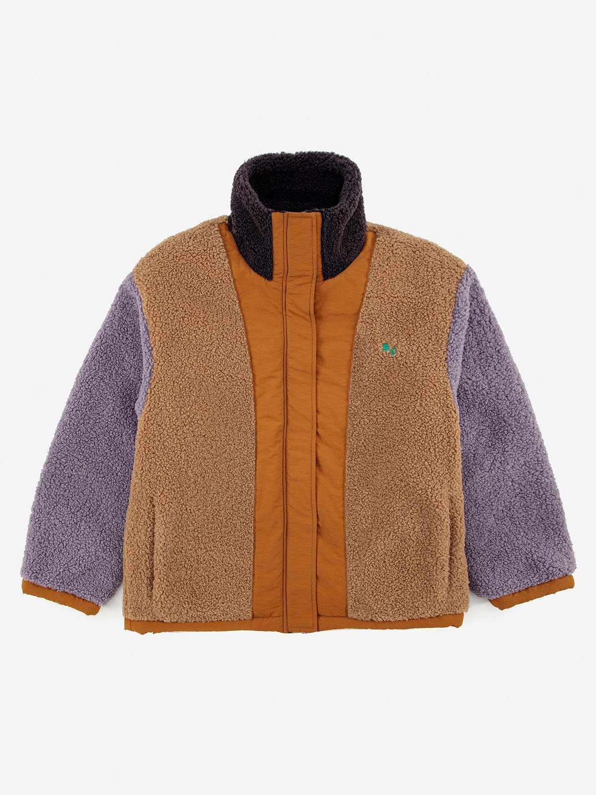 Bobo Choses Colorblocked Padded Shearling Jacket | Garmentory