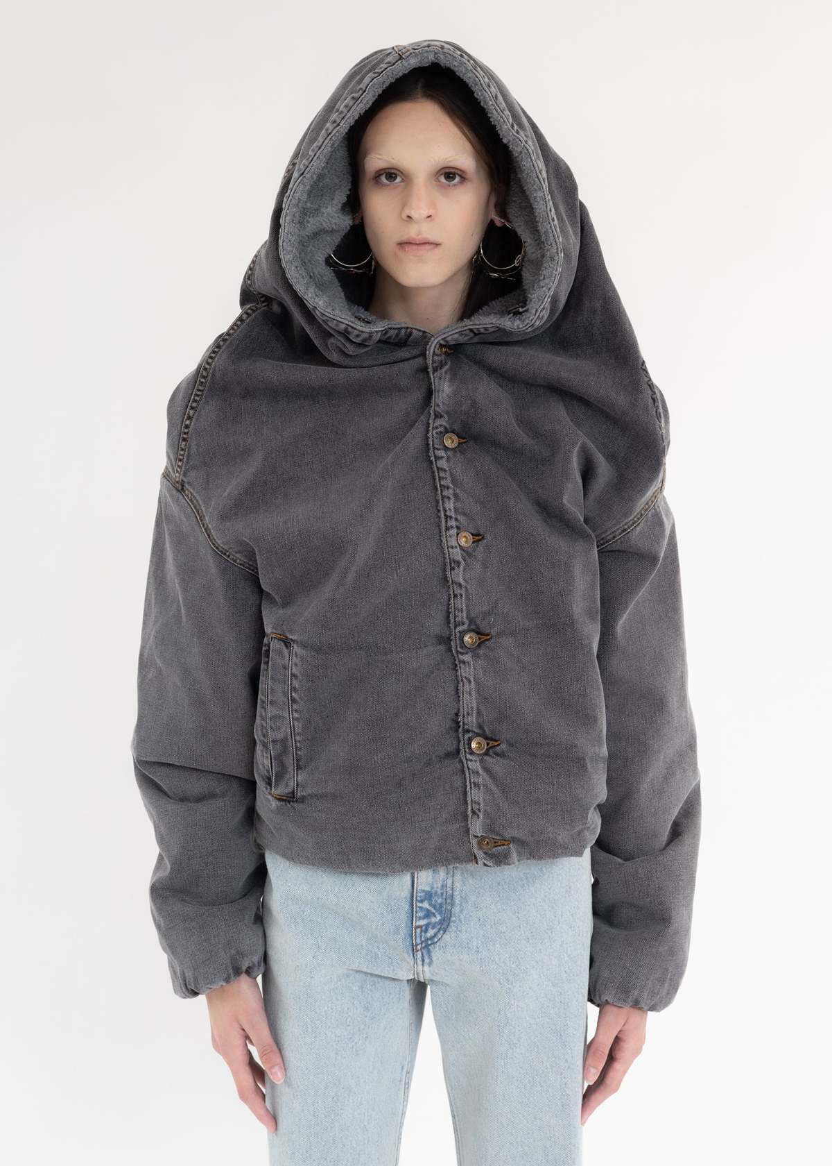 Y/project Monster Denim Jacket - Grey | Garmentory
