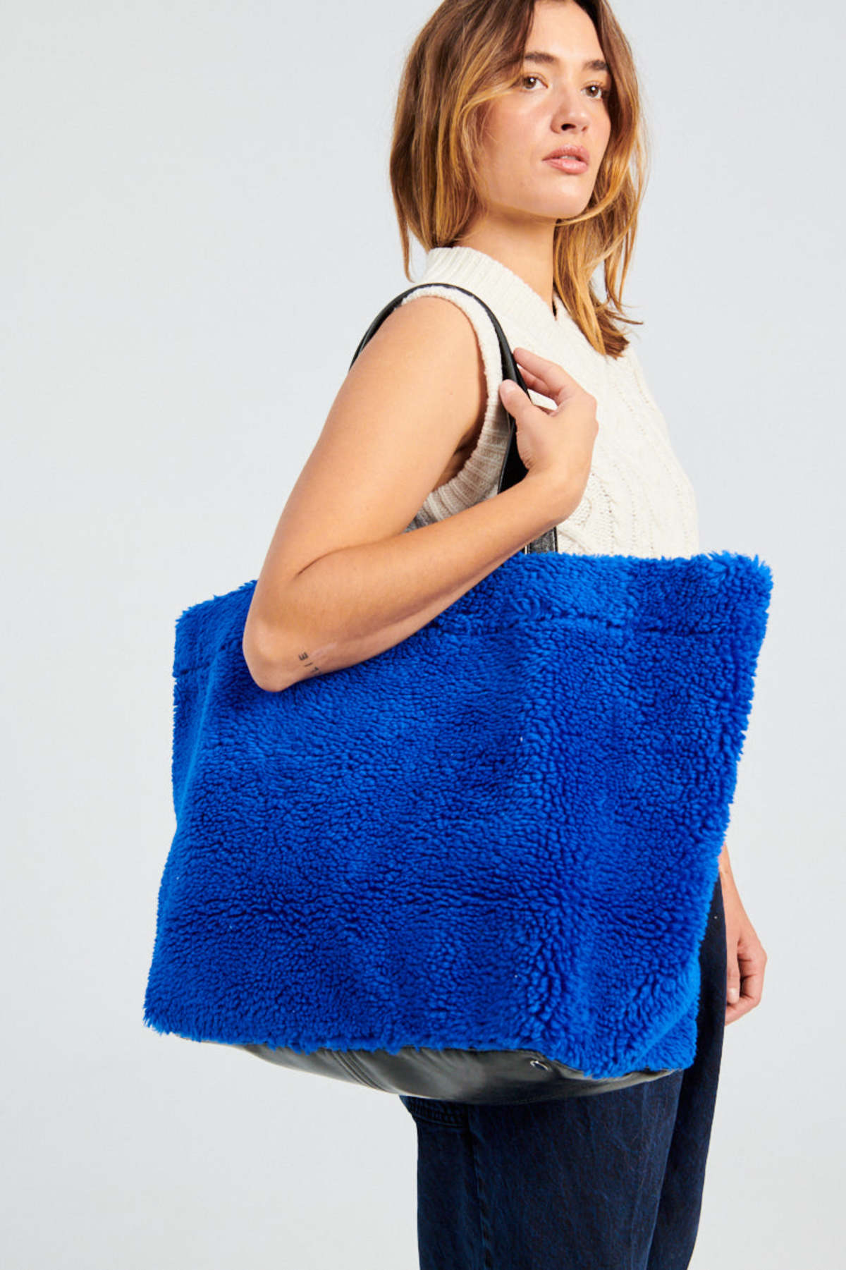 Stand Studio Large Shopping Bag - Electric Blue | Garmentory