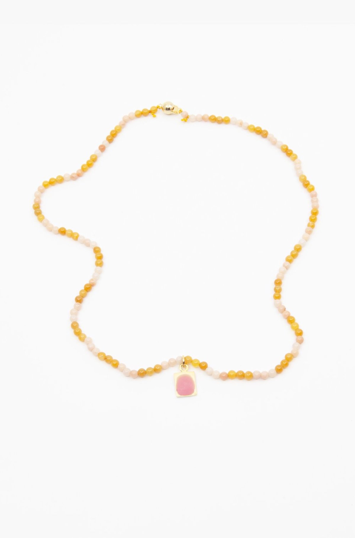 A. Carnevale Small Bead Necklace - Pink | Garmentory