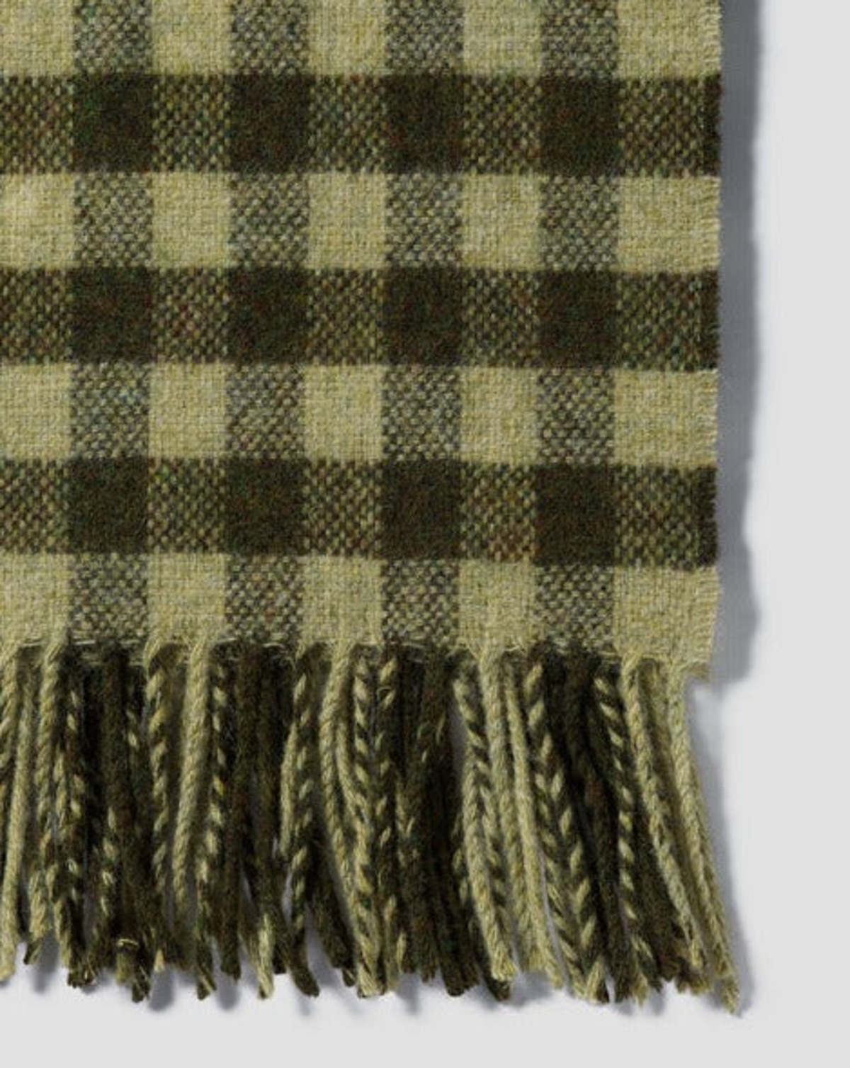 Piglet Wool Blanket - Botanical Green Gingham | Garmentory